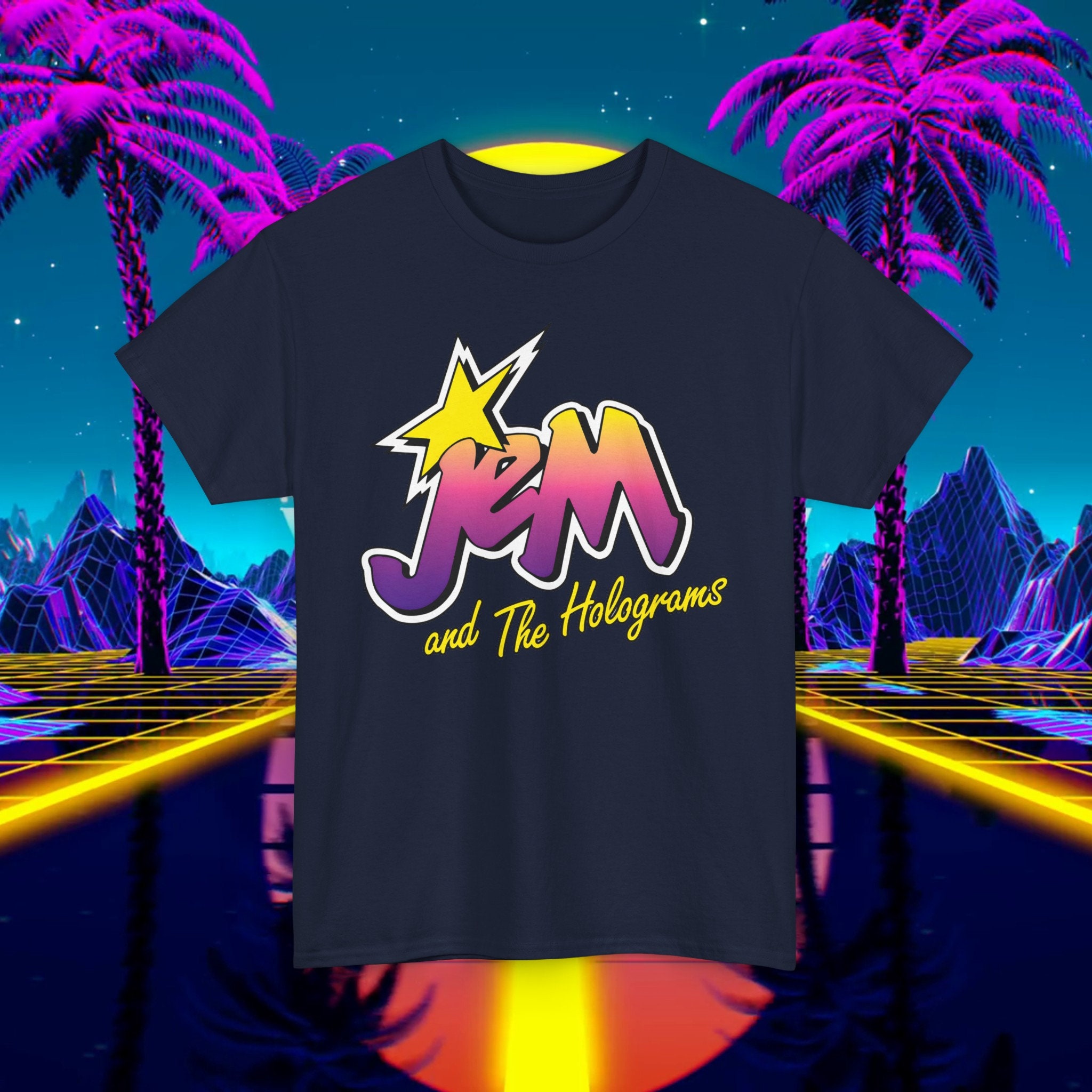 Custom Jem and the Holograms Logo T-shirt - 80s Vintage Box Art Unisex ...