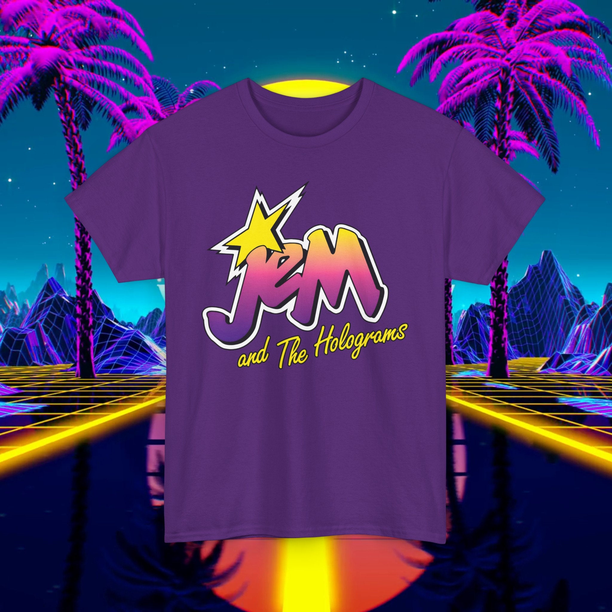 Custom Jem and the Holograms Logo T-shirt - 80s Vintage Box Art Unisex ...
