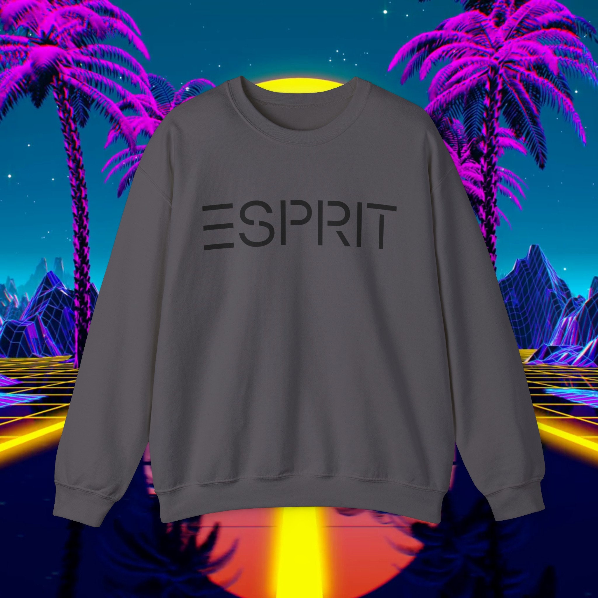 Custom ESPRIT Vintage 1980s Design Sweatshirt MONOCHROMATIC Unisex for ...