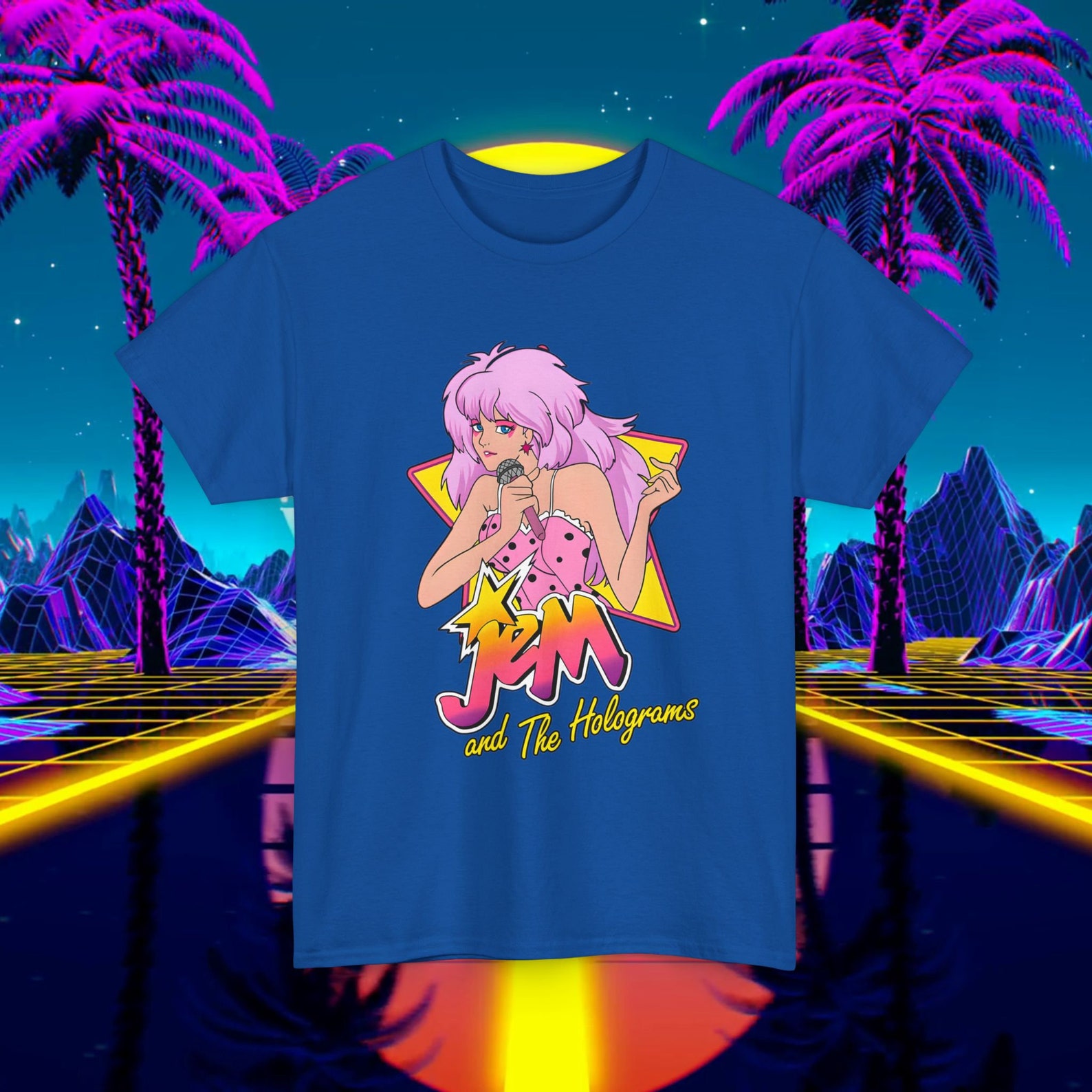 Custom Jem and the Holograms T-shirt Star - 80s Vintage Box Art Unisex ...