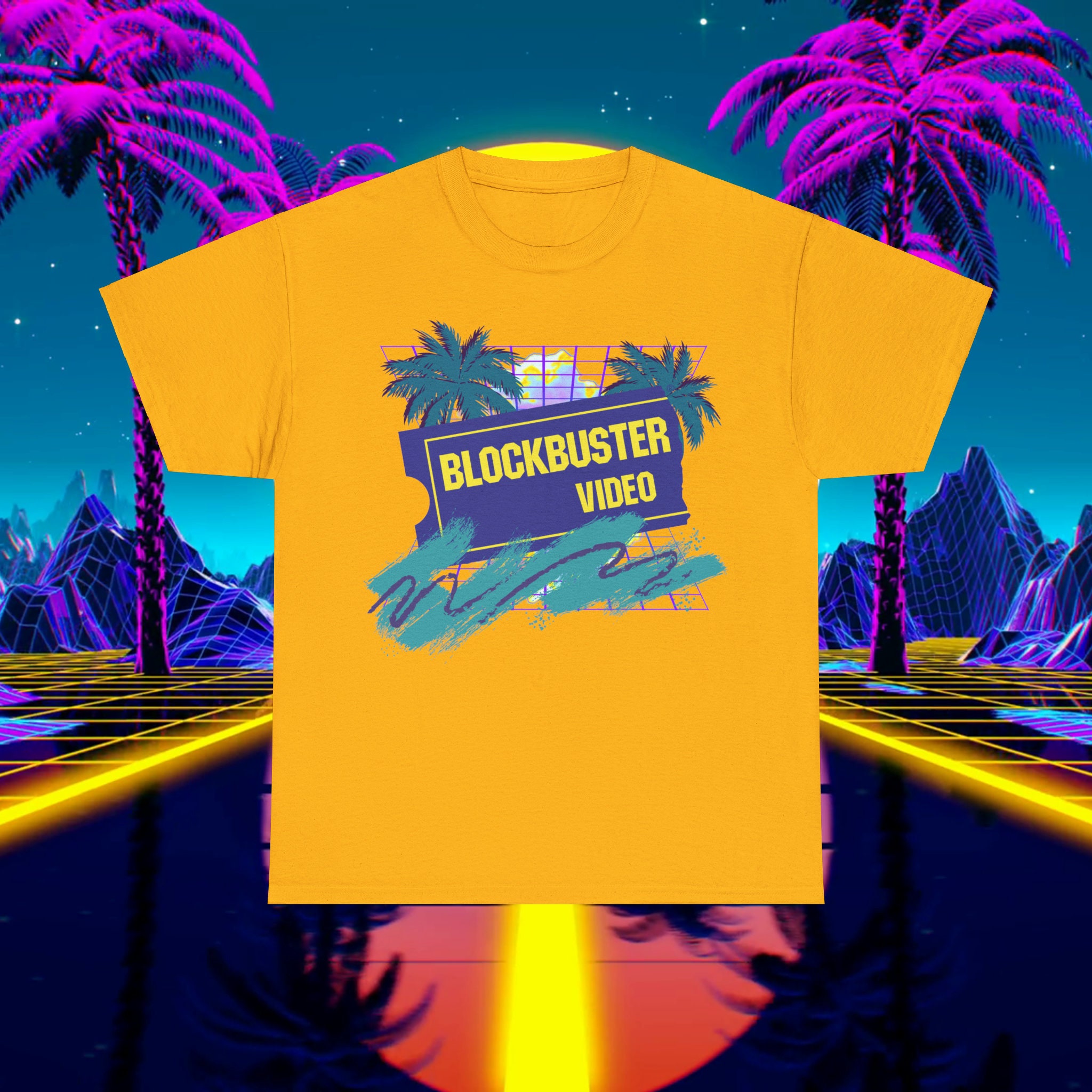 Vaporwave Blockbuster Video Logo Shirt - Retro 80s 90s Paper Cup Tee ...