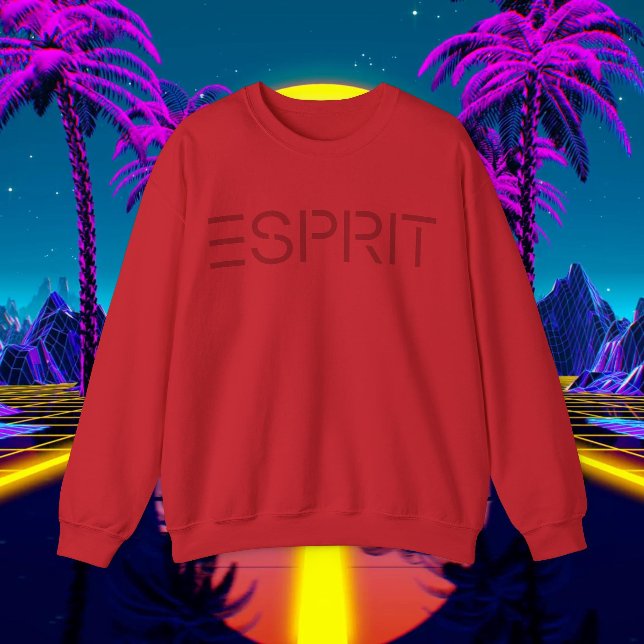Custom Esprit Vintage 1980s Design Sweatshirt MONOCHROMATIC - Unisex ...