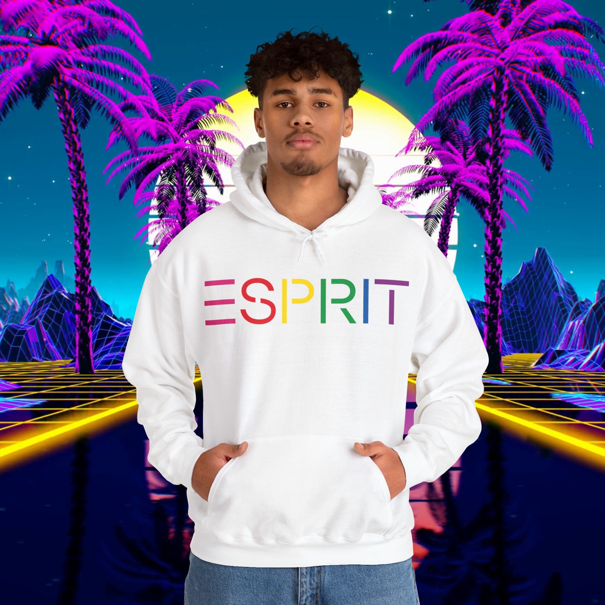 Custom ESPRIT Vintage 1980s Design Sweatshirt Hoodie, Unisex for Men ...