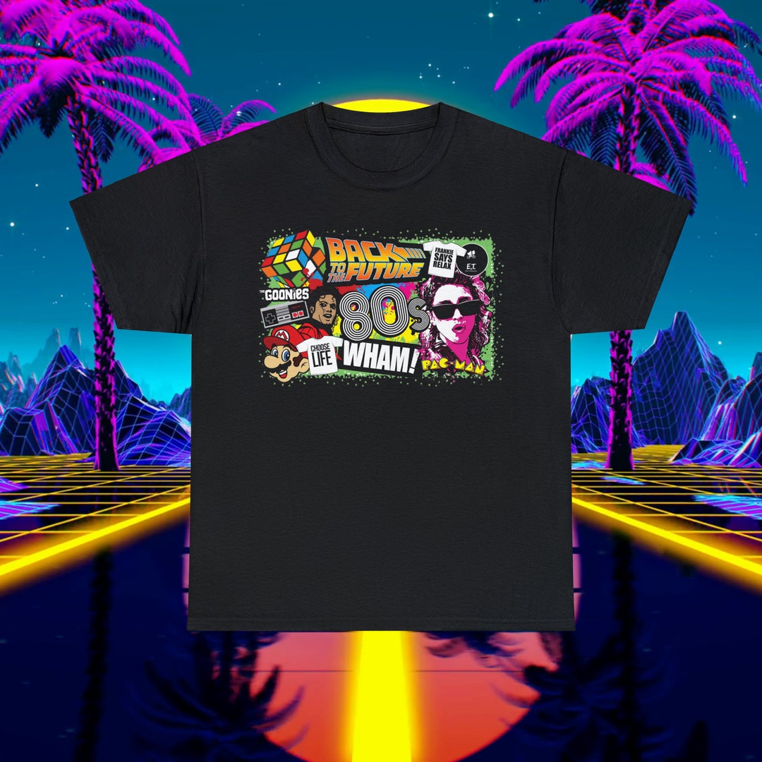 Nostalgic 80s Retro Rad T-shirt With Icons From the Decade Unisex Shirt ...