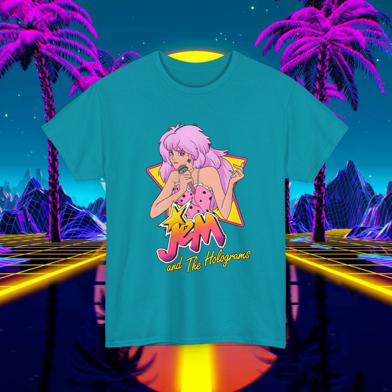 Custom Jem and the Holograms T-shirt Star - 80s Vintage Box Art Unisex ...