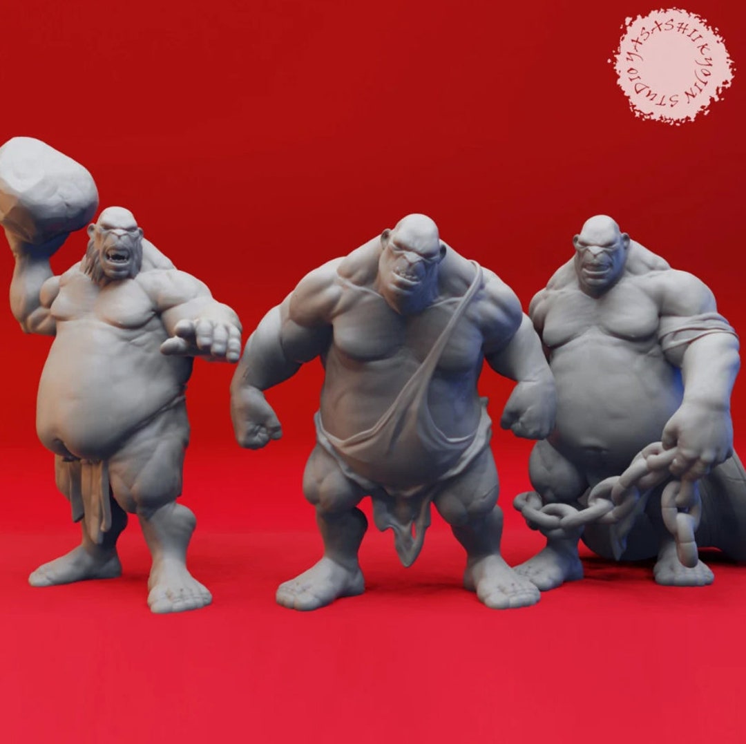 Ogre 32/54mm for D&D 5e and Pathfinder Crafted by Yasashii Kyojin ...