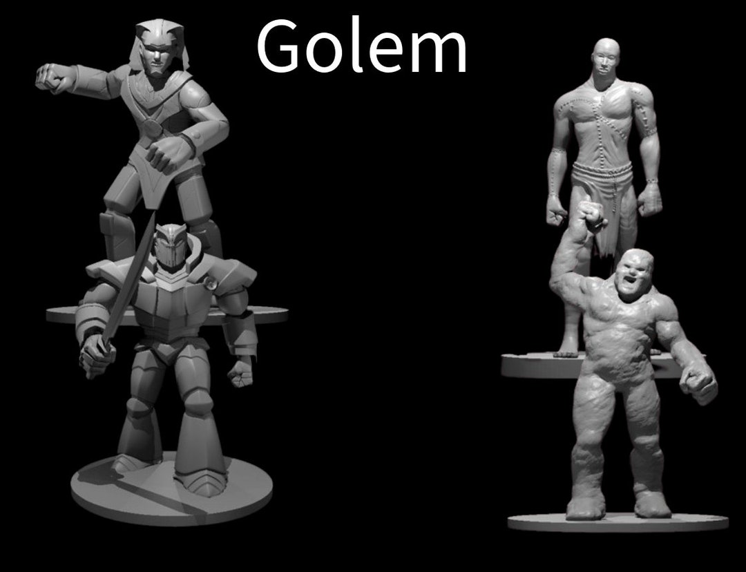 Golem D&D 5e Dungeon's and Dragons 5e Table Top Wargaming Fantasy ...