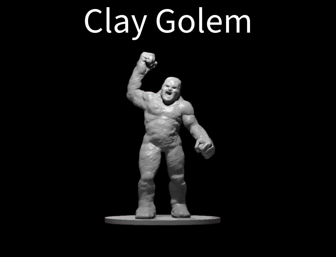 Golem D&D 5e Dungeon's and Dragons 5e Table Top Wargaming Fantasy ...