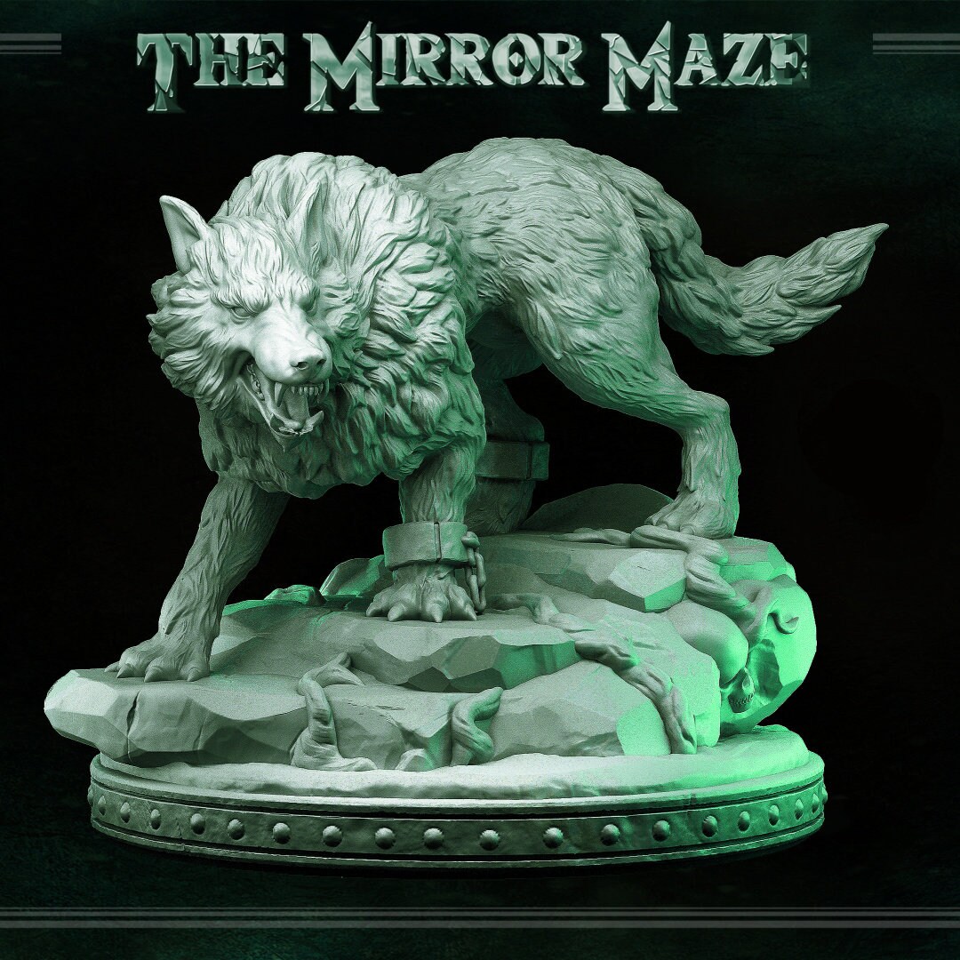 Giant Wolf for D&D 5e and Pathfinder Crafted by Primal Collectibles for ...