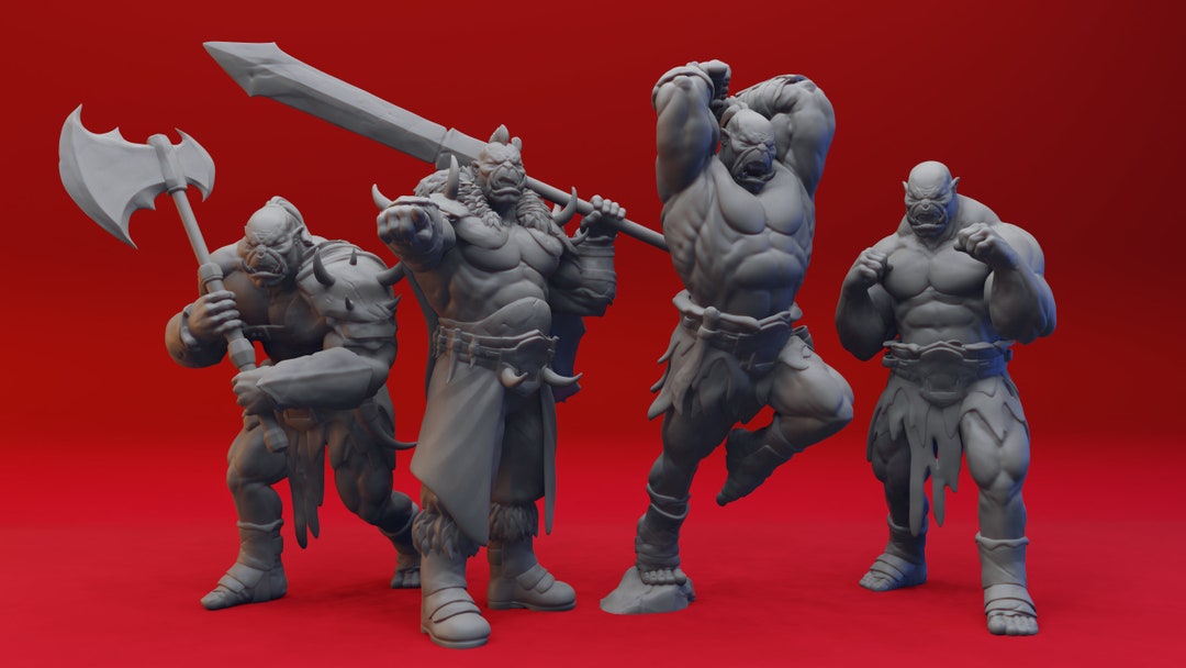 Orc 32/54mm for D&D 5e and Pathfinder Crafted by Yasashii Kyojin Studio ...