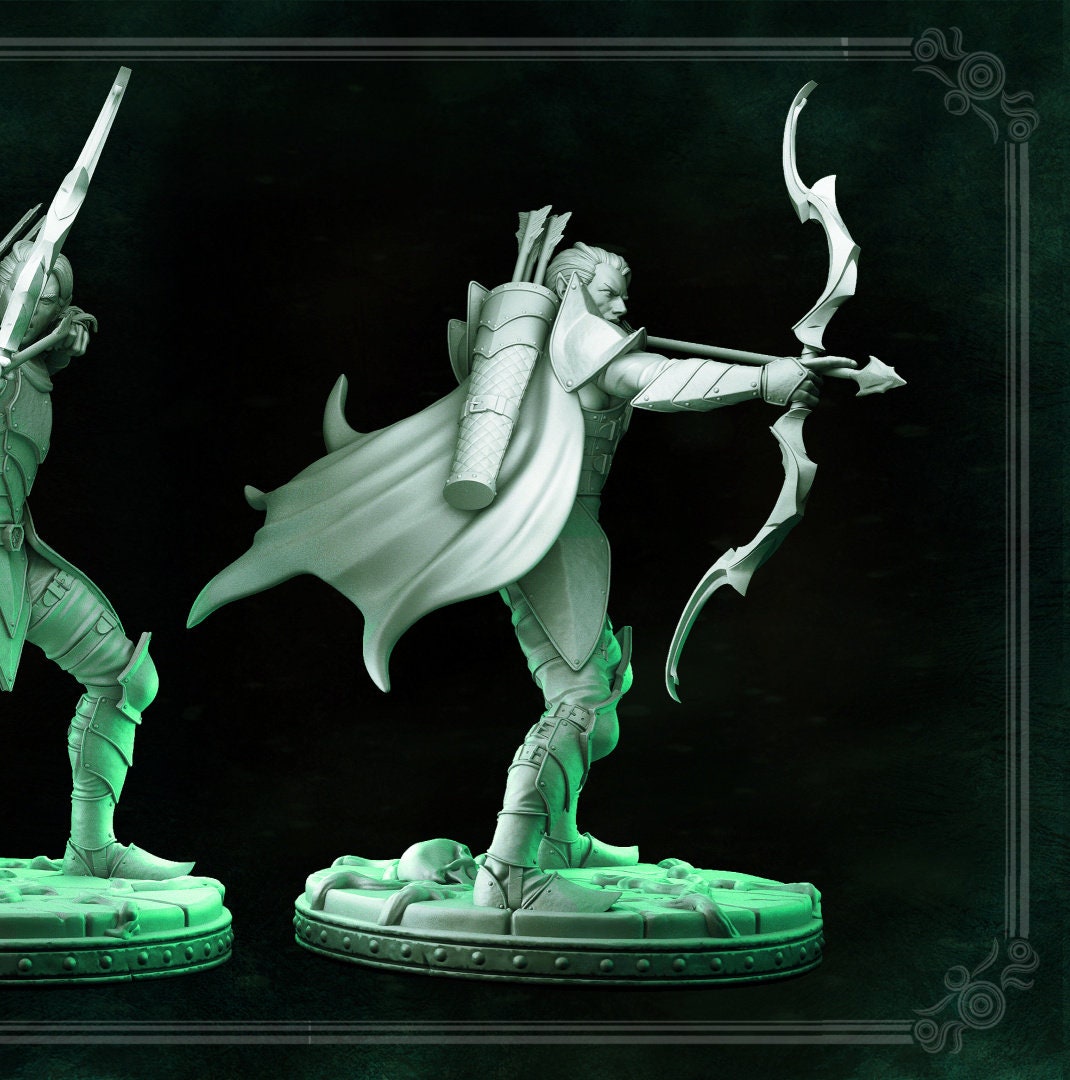Elf Archer for D&D 5e and Pathfinder Crafted by Primal Collectibles for ...