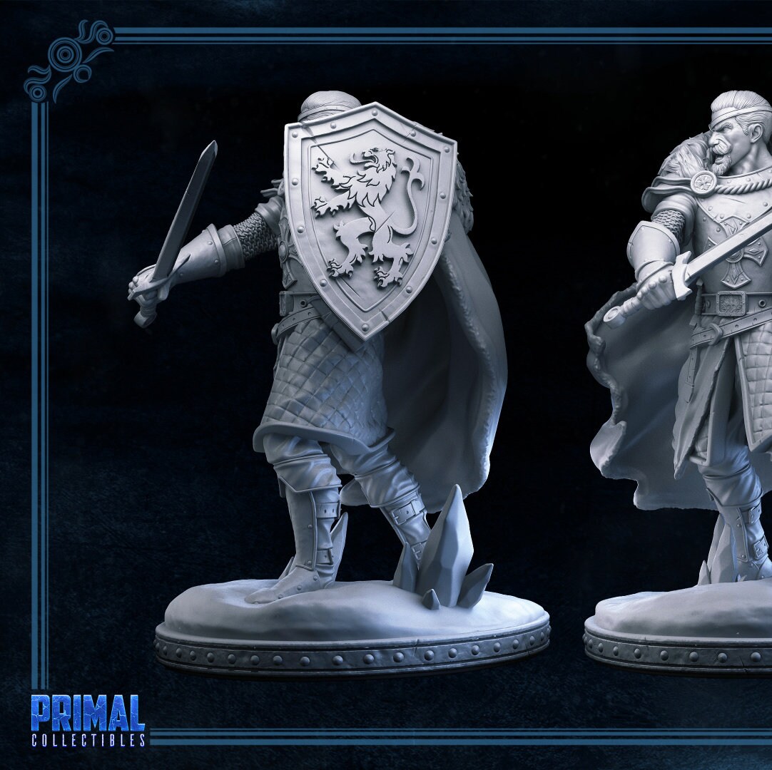 Human Knight Mercenary for D&D 5e and Pathfinder Crafted by Primal ...