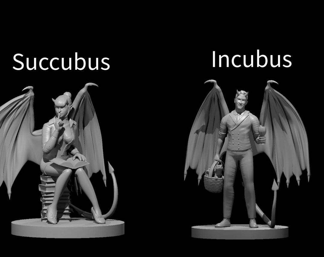Succubus and Incubus for D&D 5e and Pathfinder Crafted by MZ4250 for Tabletop Roleplaying ...