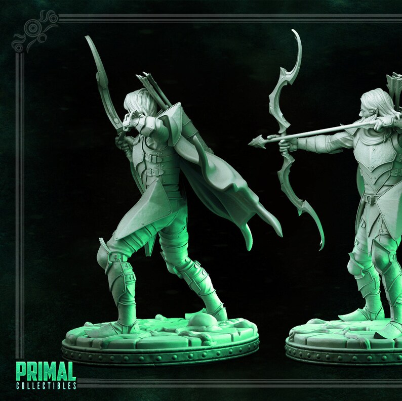 Elf Archer for D&D 5e and Pathfinder Crafted by Primal Collectibles for ...