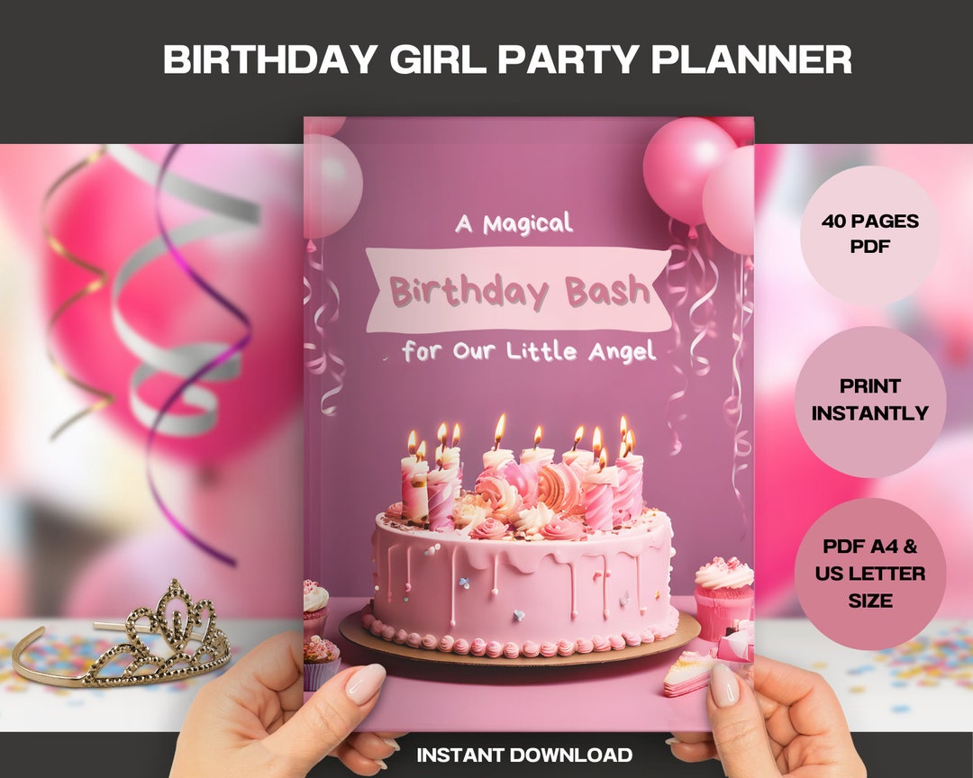 Girl's Birthday Party Planner Printable Event Planning Goodnotes PDF ...