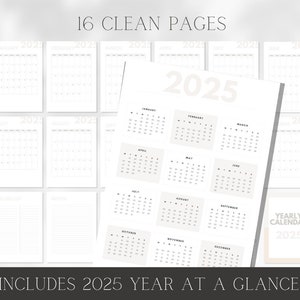 Elegant 2025 Calendar Printable Minimalistic Printable Calendar 2025 ...