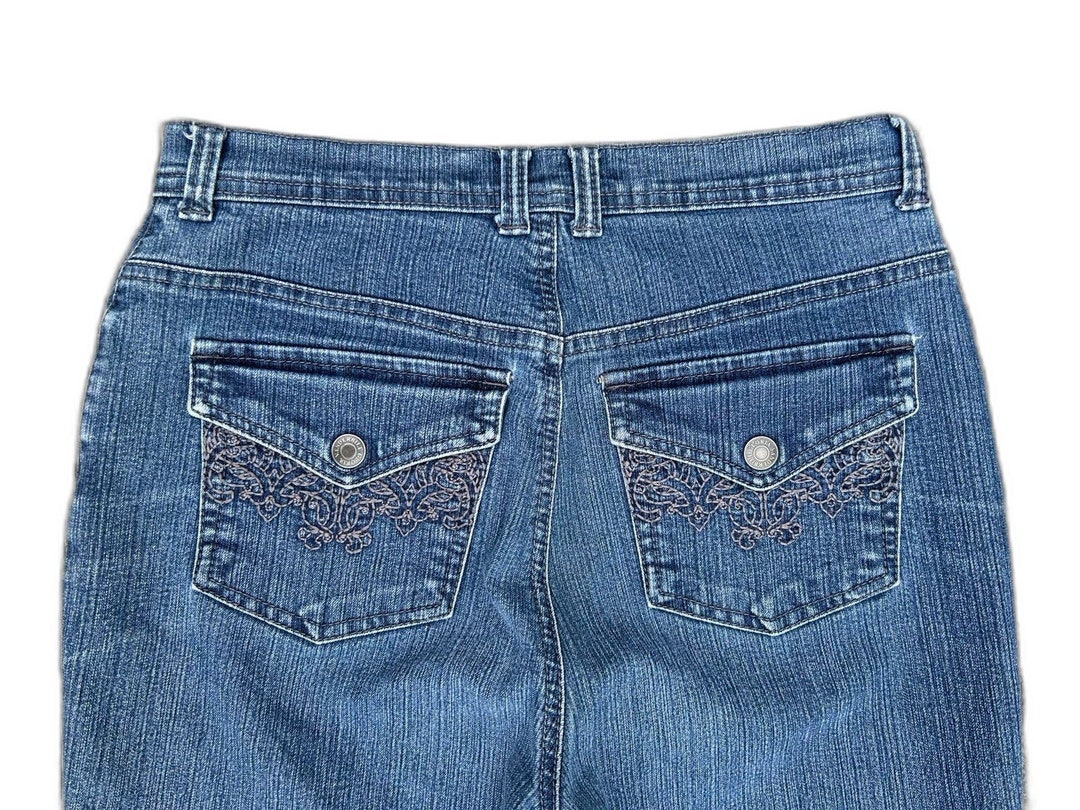 Gloria Vanderbilt Amanda Jeans With Back Pocket Flaps Size 8 ...