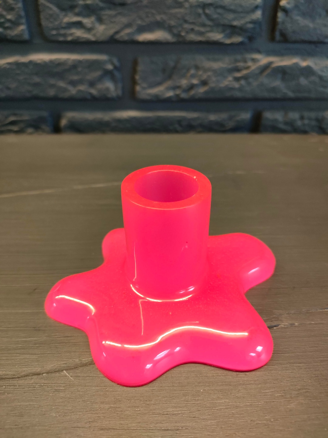 Resin Candle Holder, Resin Candle Stand, Trippy Resin Art, Candle Stand ...