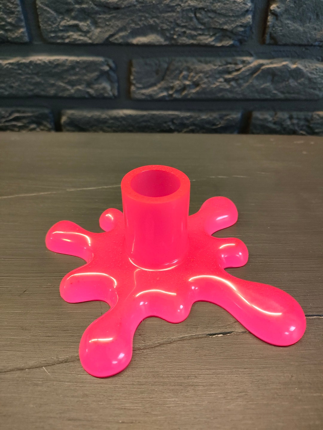 Resin Candle Holder, Resin Candle Stand, Trippy Resin Art, Candle Stand ...