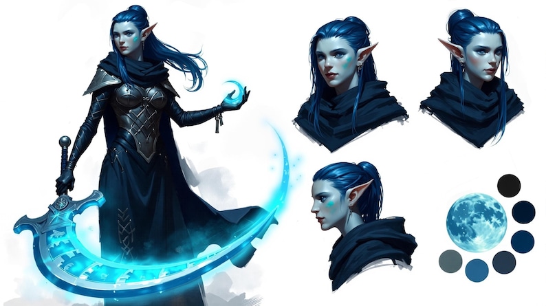 Character Reference Sheet - Digital Commissions - D&D Character ...