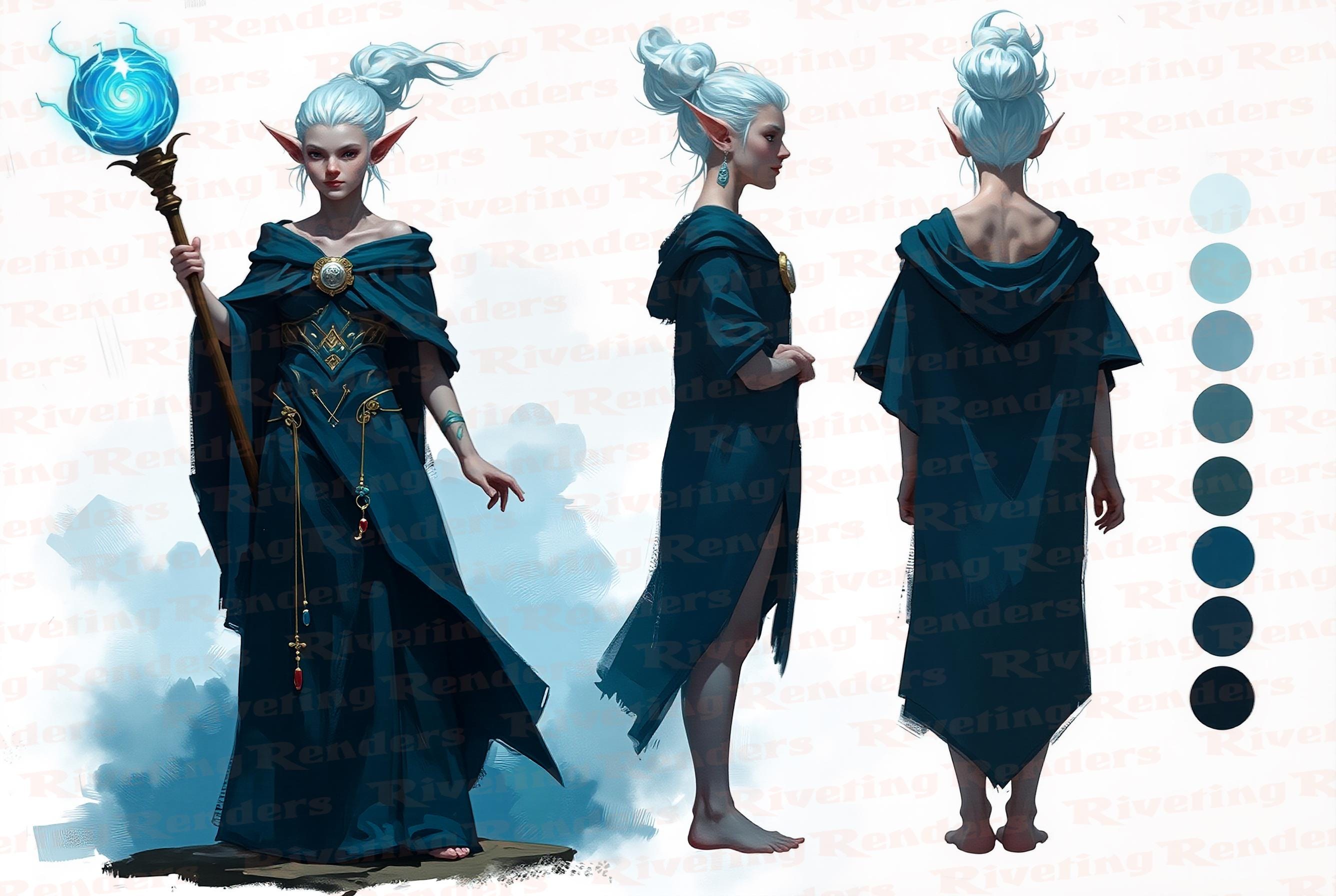 Character Reference Sheet - Digital Commissions - D&D Character ...