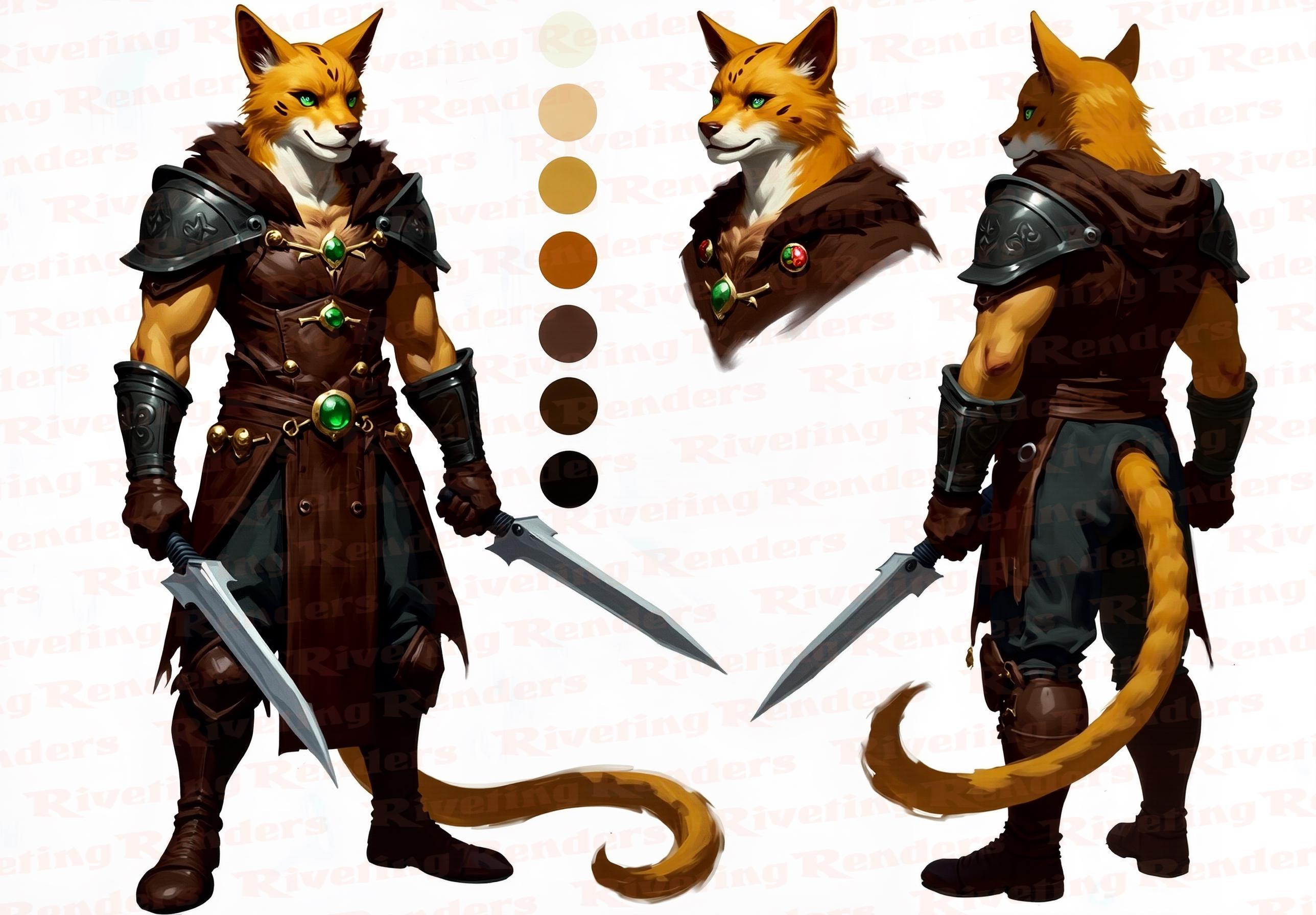 Character Reference Sheet - Digital Commissions - D&D Character ...