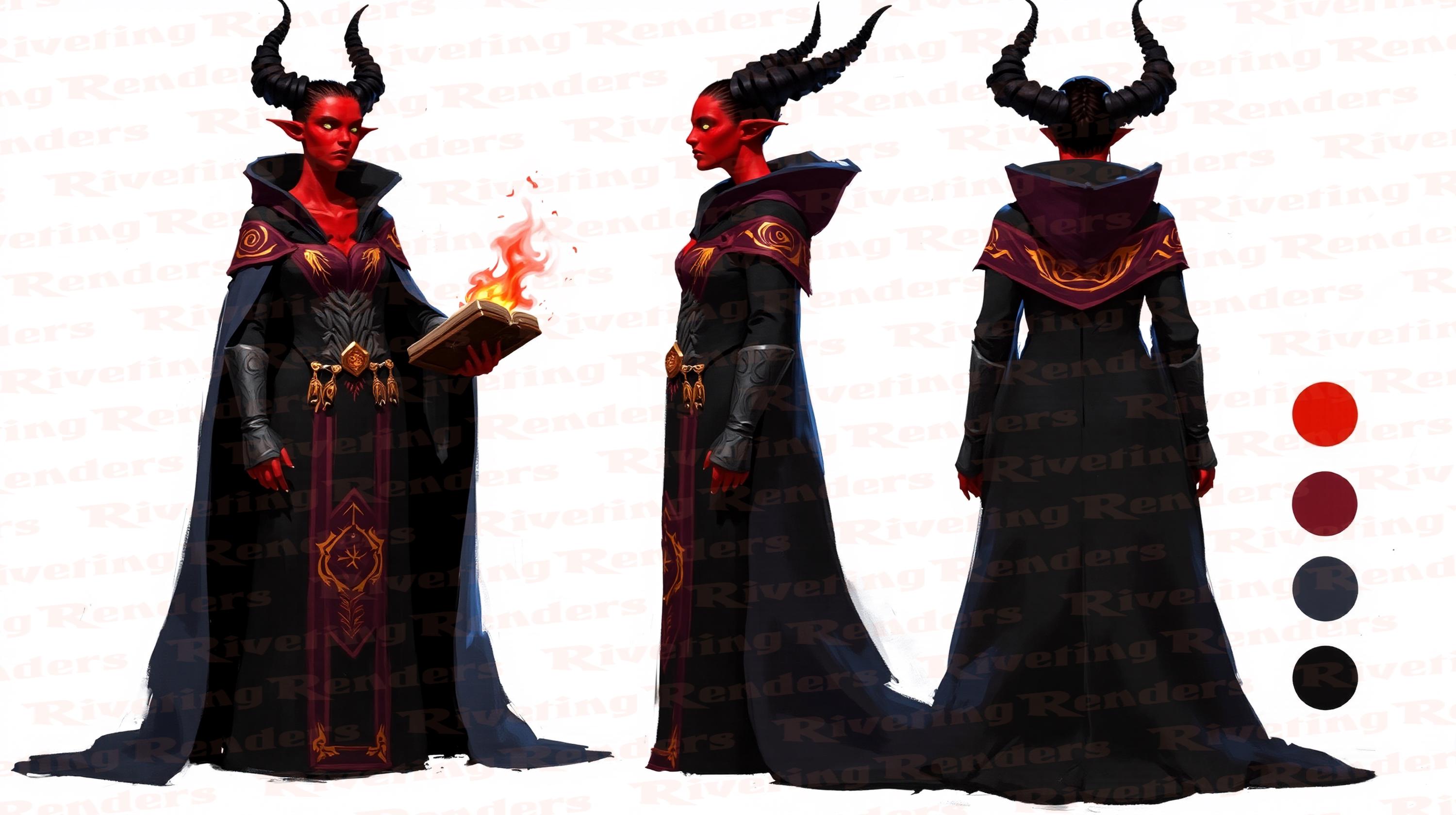 Character Reference Sheet - Digital Commissions - D&D Character ...