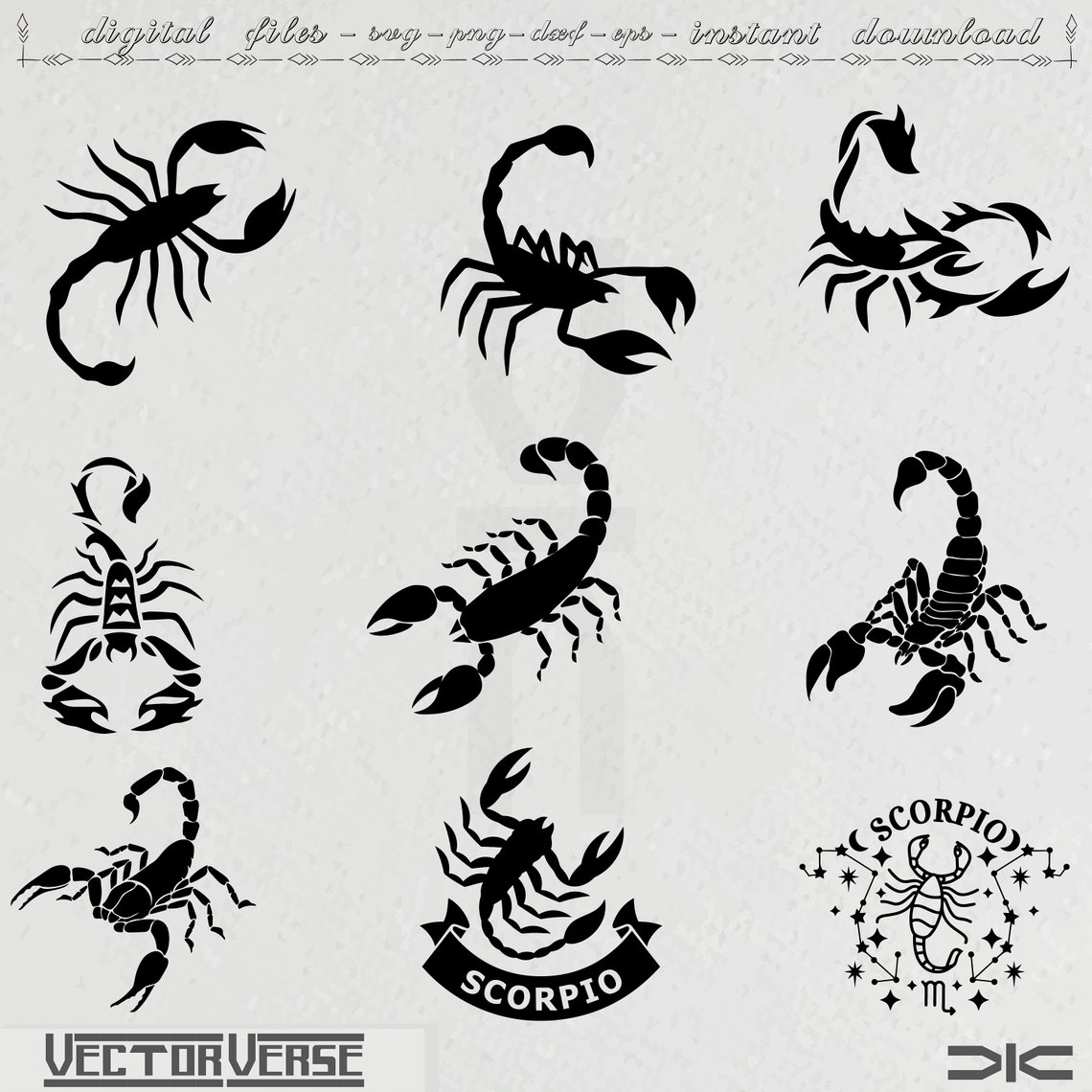 Scorpion SVG Bundle, Scorpion Dxf, Scorpion Png, Scorpion Eps, Scorpion Vector, Scorpion Cut ...
