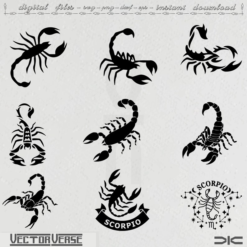 Scorpion SVG Bundle, Scorpion Dxf, Scorpion Png, Scorpion Eps, Scorpion ...