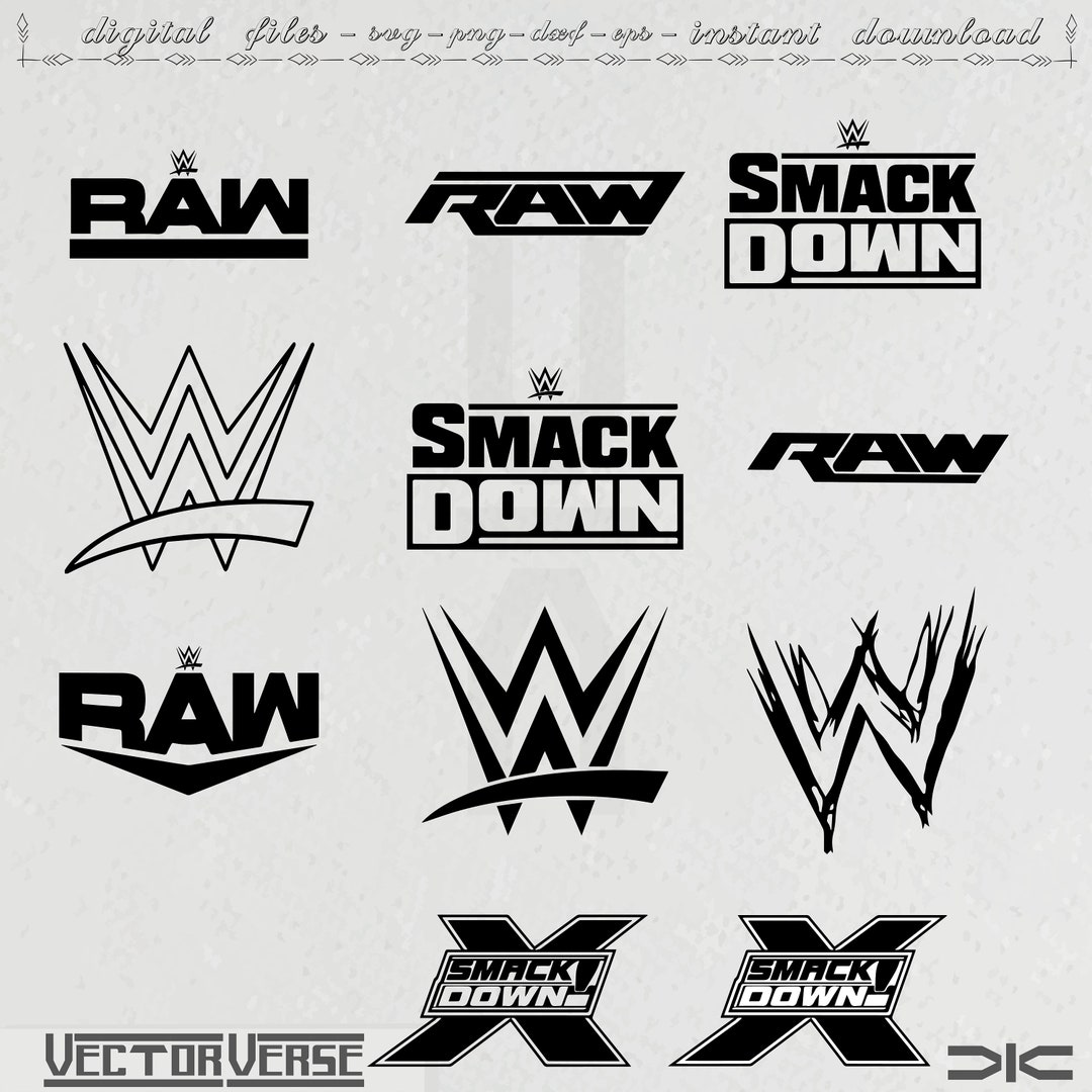 WWE Svg Bundle, PNG, Clipart, Cricut Bundle, Digital Prints, Instant ...