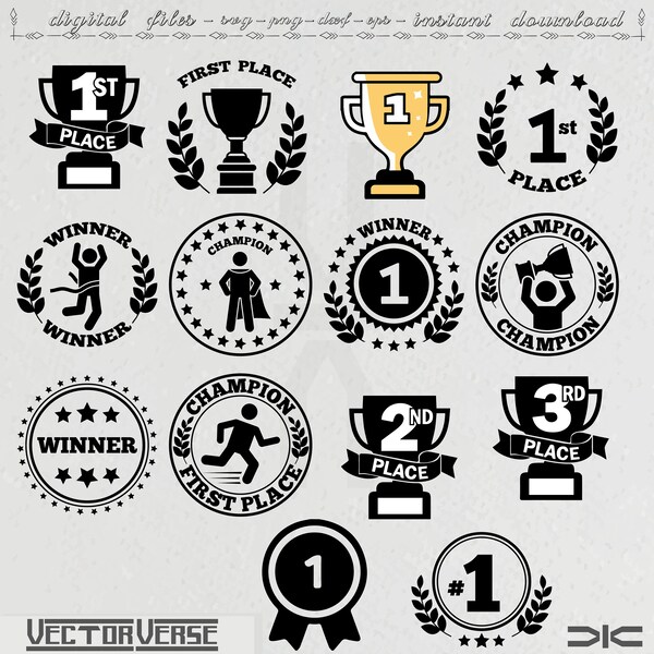 1st Place Svg - Etsy