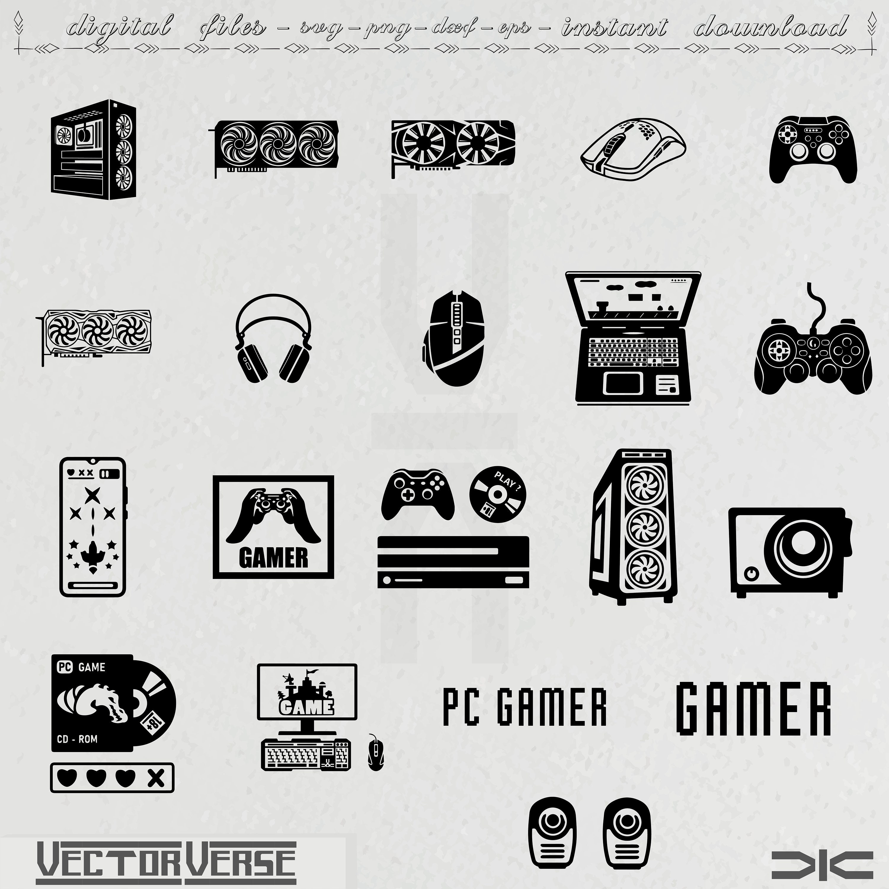 Gamer Svg Bundle, Gamer Svg, Pc Gamer, Gaming Svg Bundle, Funny Gamer ...