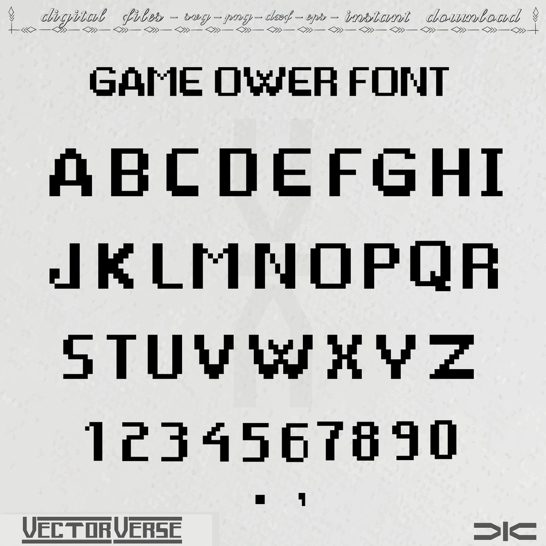 Game Font Arcade Svg Font Font Game Over Font Svg Pixel Svg Font ...