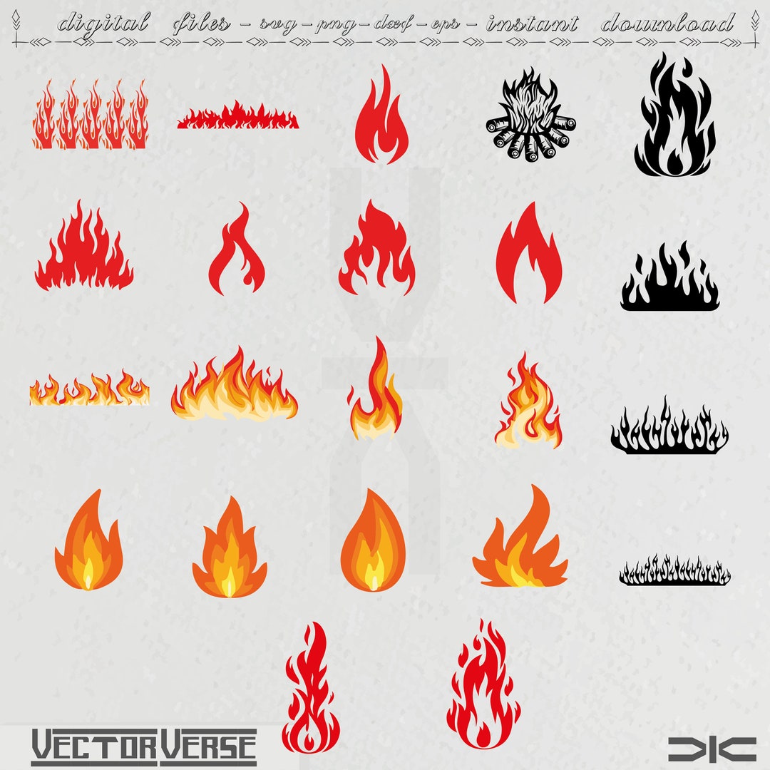 Flame SVG, Flame Clipart, Flame Shirt Svg, Flame Vector, Svg, Bundle Svg, Silhouette Svg, Bundle ...