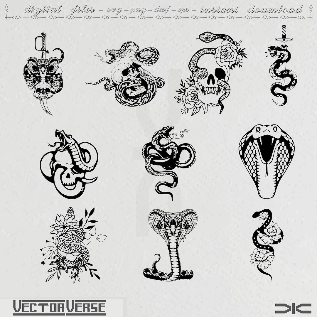Snake SVG Bundle, Snake Face SVG, Snake Cut File,floral Snake Svg ...