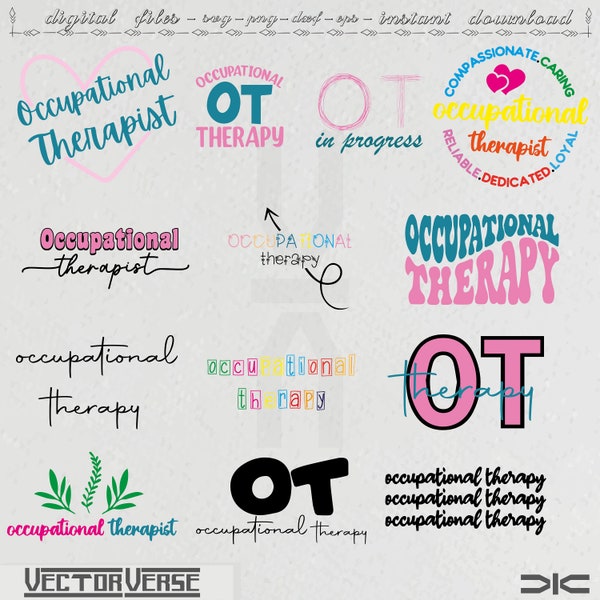 Occupational Therapy Svg Bundle - Etsy