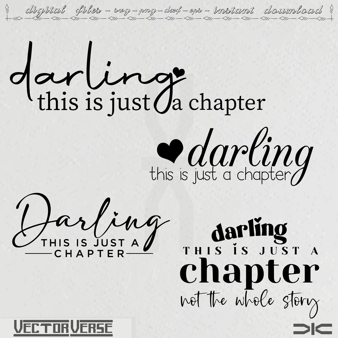 Darling This is Just a Chapter Svg,new Chapter,darling Svg,tshirt ...