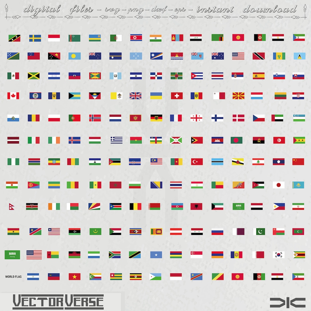 Flags of the World SVG Bundle, Country Flag Svg, America Flag Svg ...
