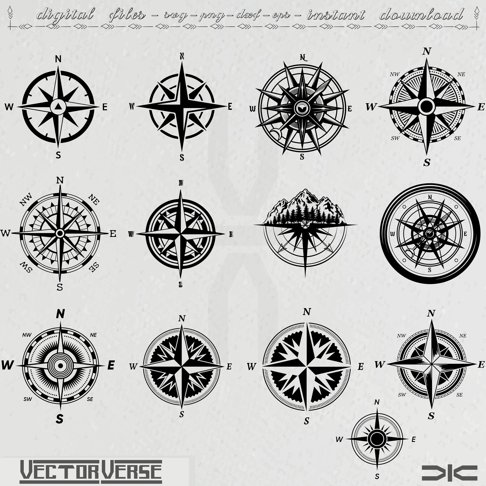 Compass Svg File, Nature Compass Svg, North, South, West, East, Compass ...