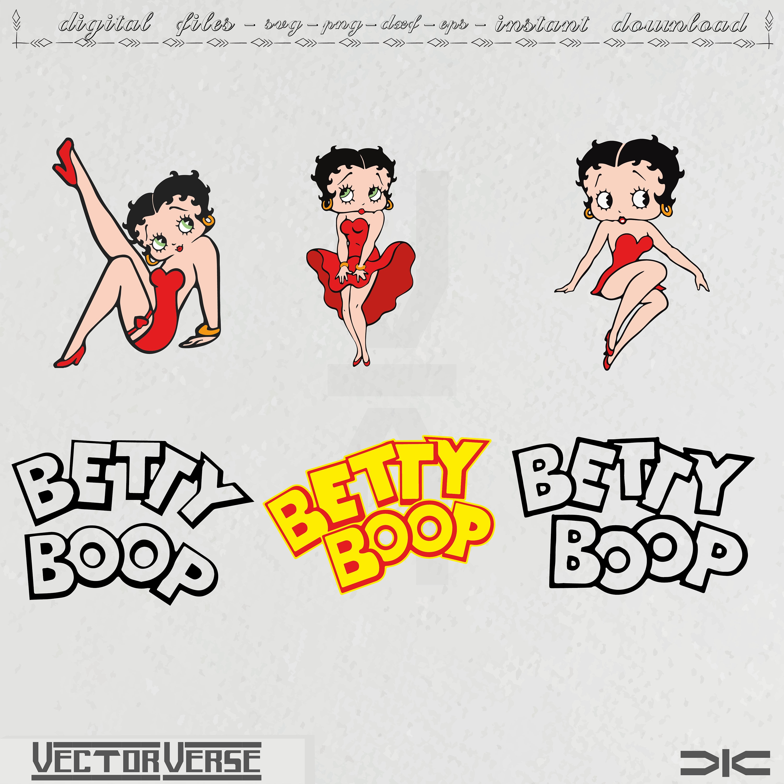BETTY BOOP SVG, Betty Boop Svg Files for Cricut, Betty Boop Clipart ...
