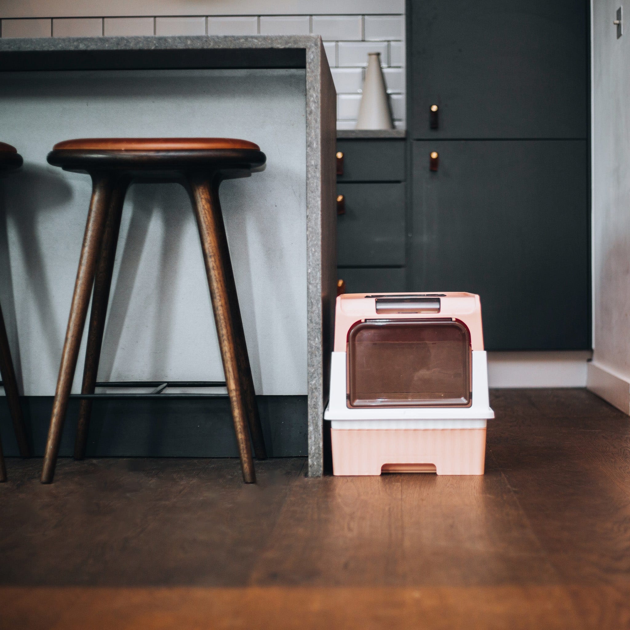 Enclosed Draw Litter Tray Litter Shield Litter Box Litter Guard Cats ...