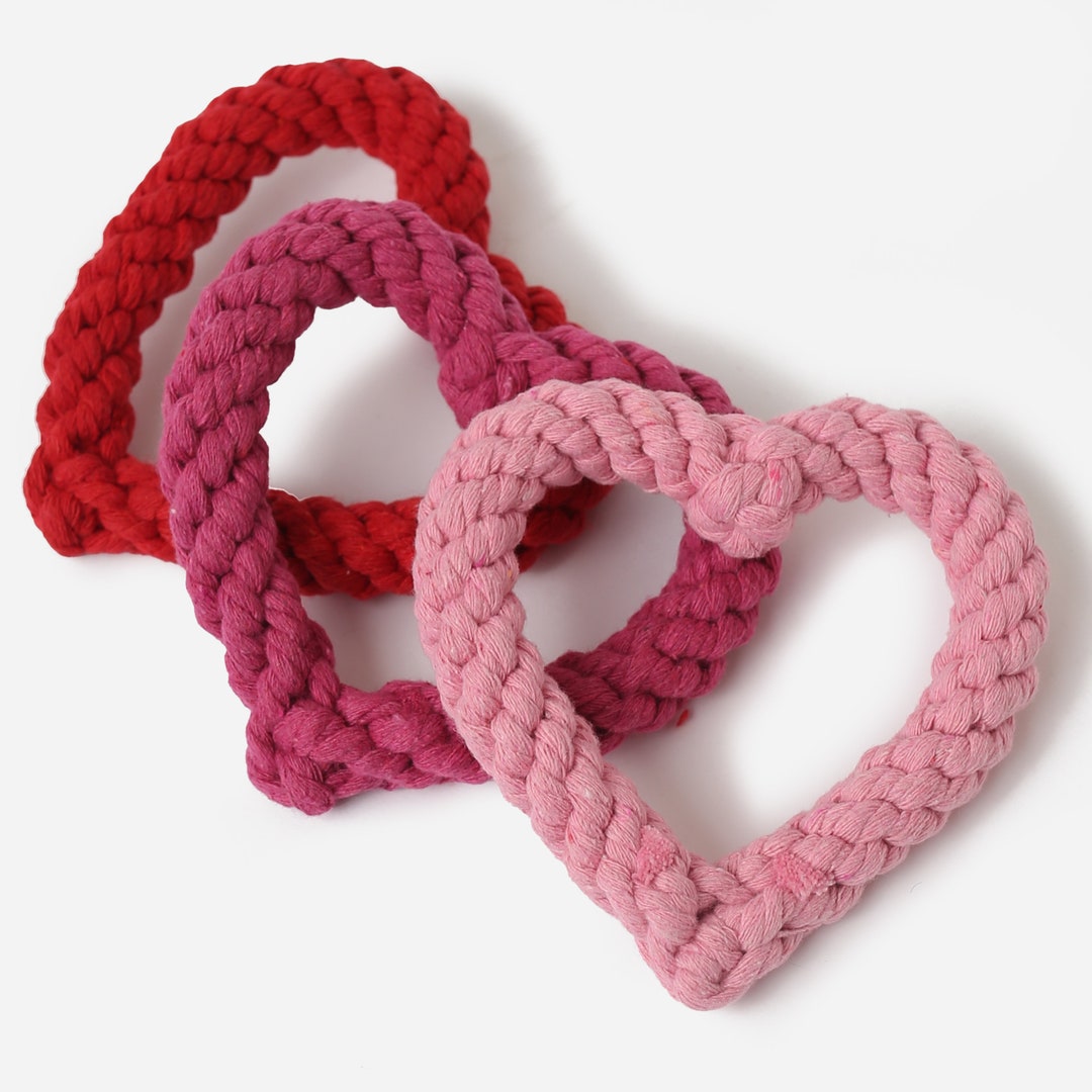 Heart Shaped Toy Ropes for Your Pets Dog Rope Heart Toys Rope Toy Heart ...
