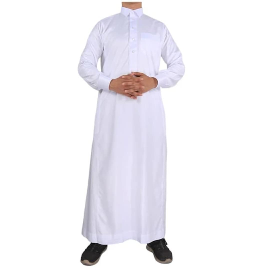 Saudi Style Thoob With Coller and Cuff ,jubbah Jubba Thobe Thoab Kaftan ...
