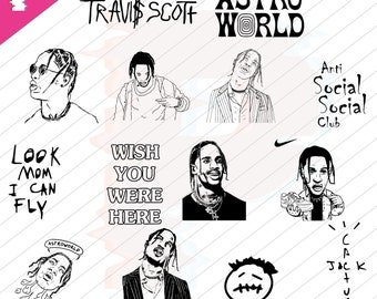 Travis Scott Svg Bundle, Travis Scott Png, Travis Scott Stickers ...