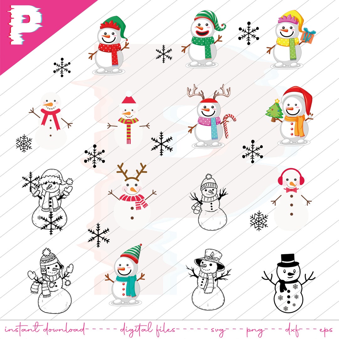 Snowman SVG Bundle, Snowman Svg, Snow Svg, Winter Svg, Blizzard Svg ...