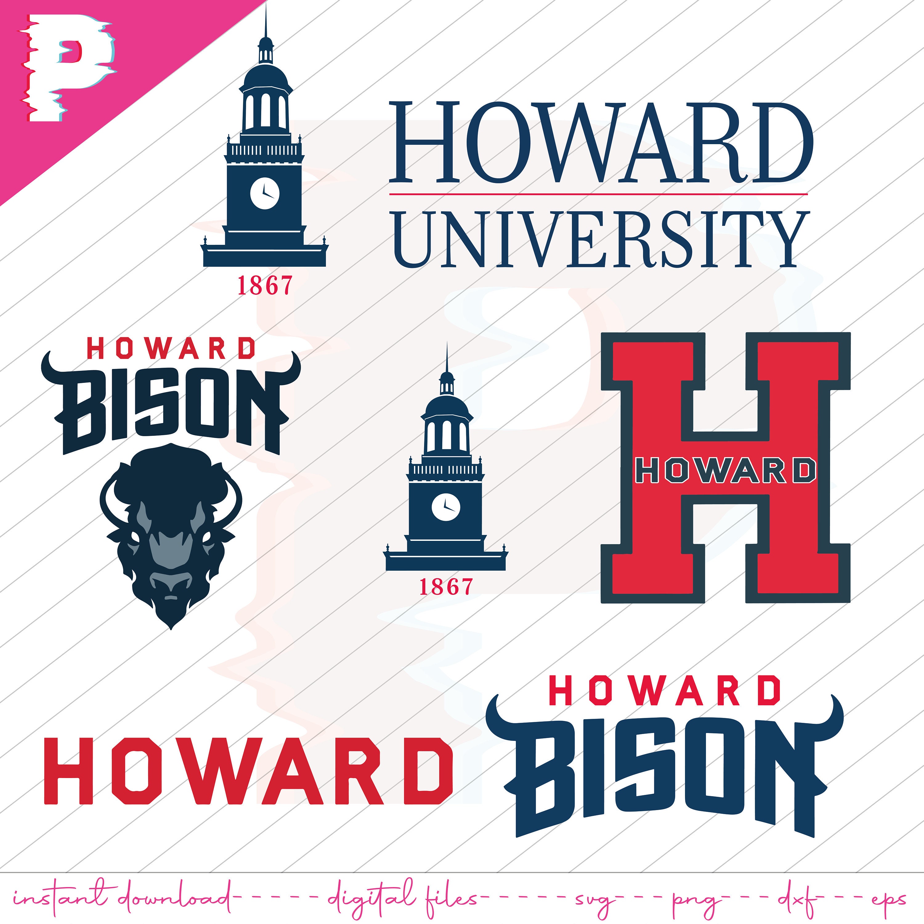 Howard University Svg Bundle, Howar Bison , Bison Svg Svg, Howard Svg ...