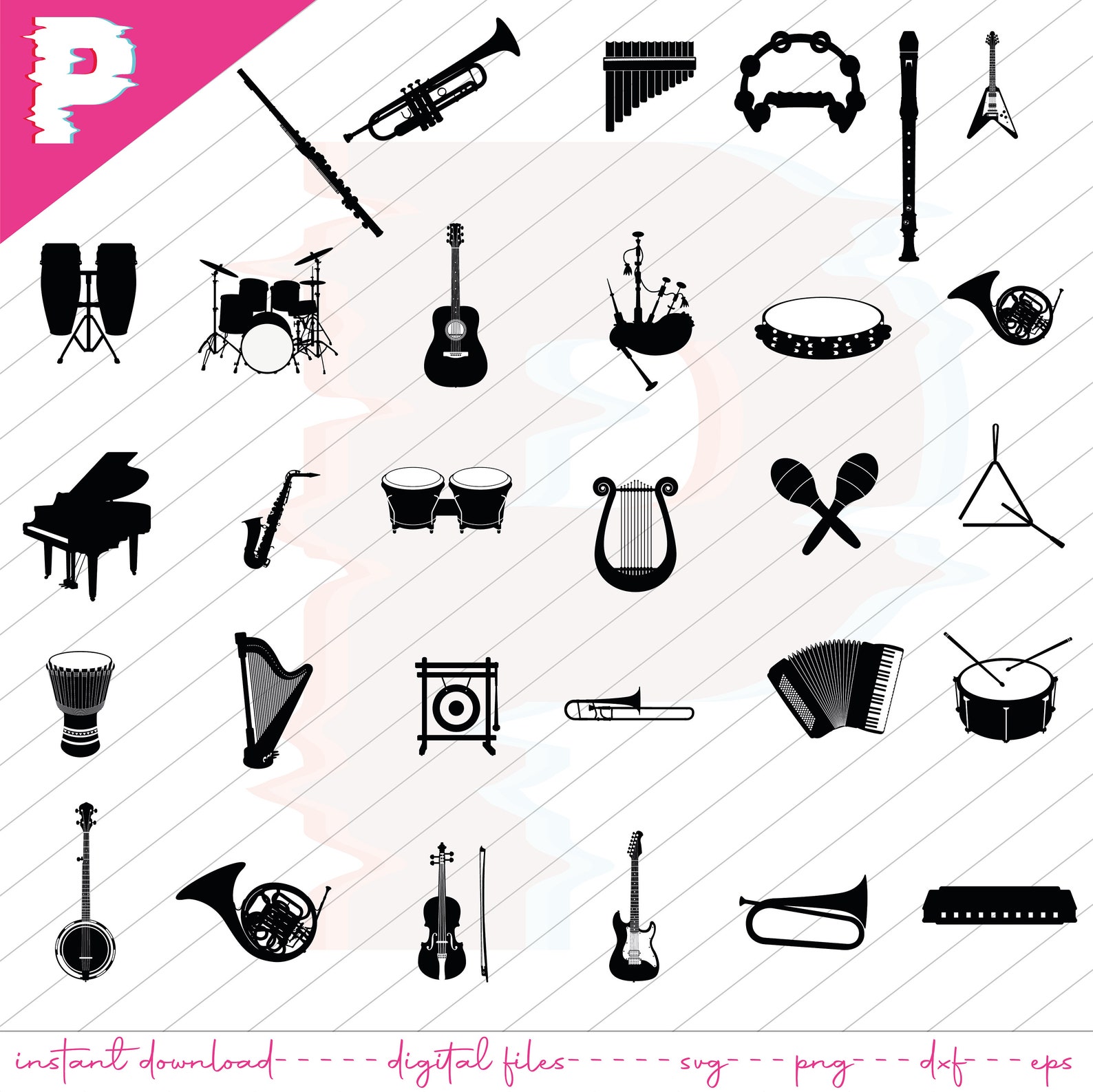 Musical Instruments Svg, Musical Instruments Png, Musical Instruments ...
