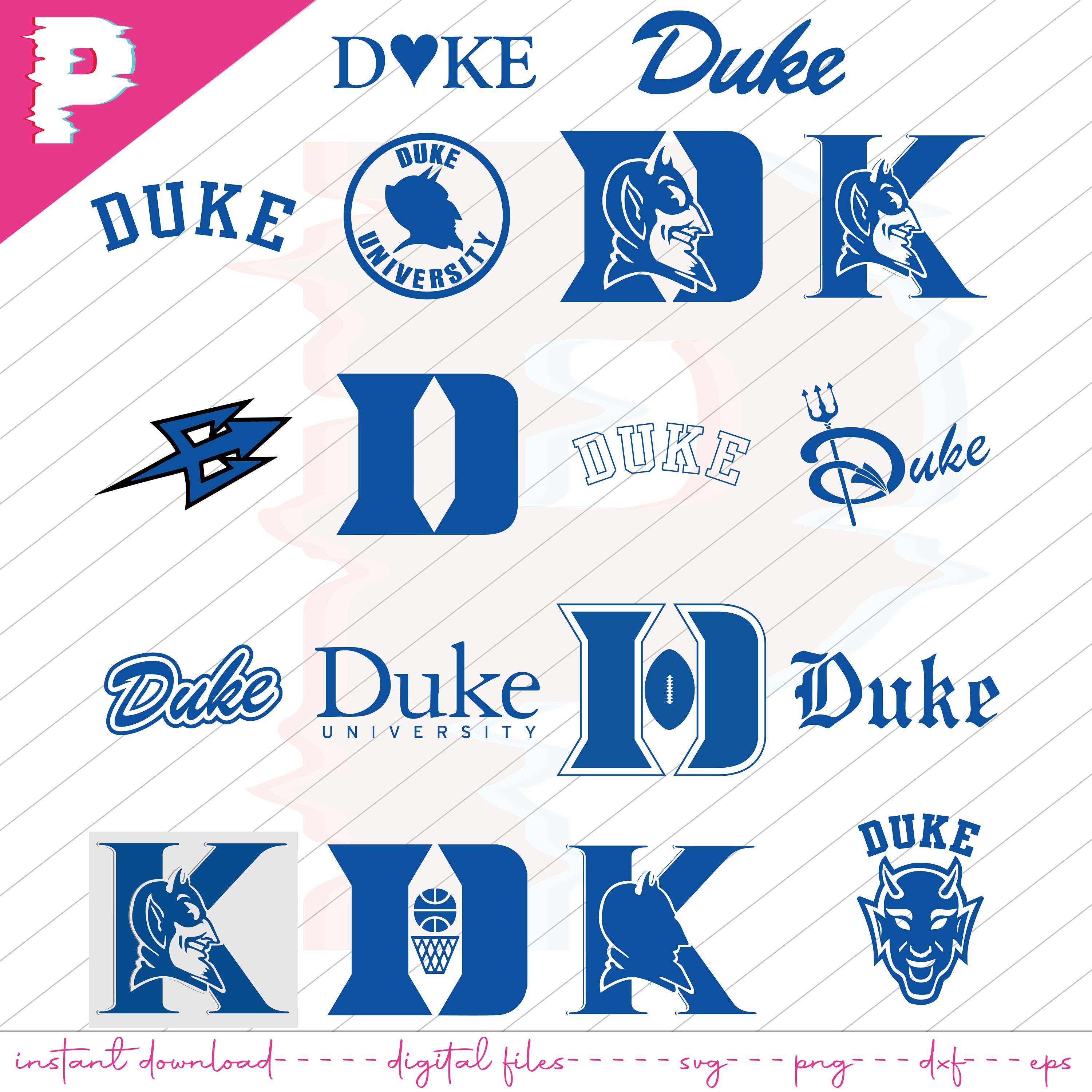 Duke University Svg, Duke Basketball, War Eagle Svg, Duke Blue Devils ...