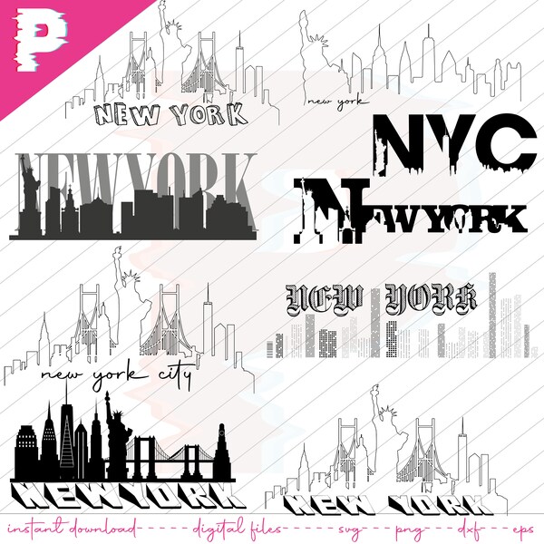 New York Clip Art Drawing - Etsy