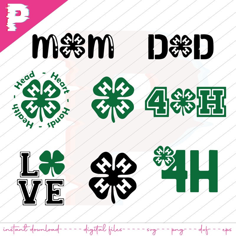 4h Svg - Etsy